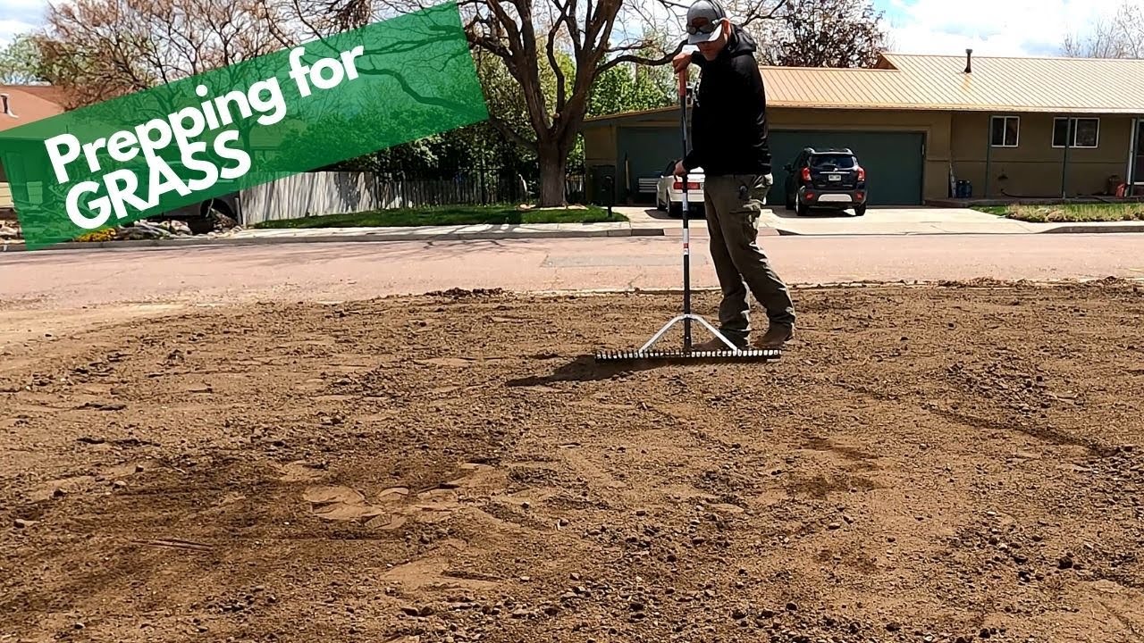 Getting the final grade on lawn before seeding - YouTube