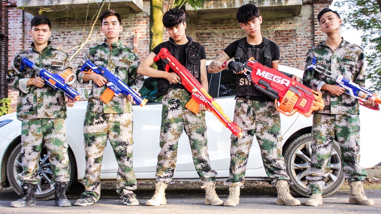 Nerf War: Seven Commando Nerf Guns Assassin Group Rescue Queen Nerf movie - YouTube