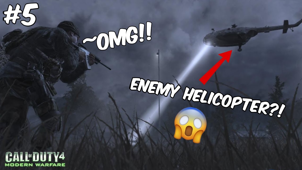 Destroying Enemy Helicopter *EASY*😎! -Call Of Duty 4-Modern Warfare ...