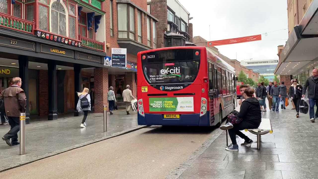 Stagecoach Bus Route L Arriving Into Exeter city centre - YouTube