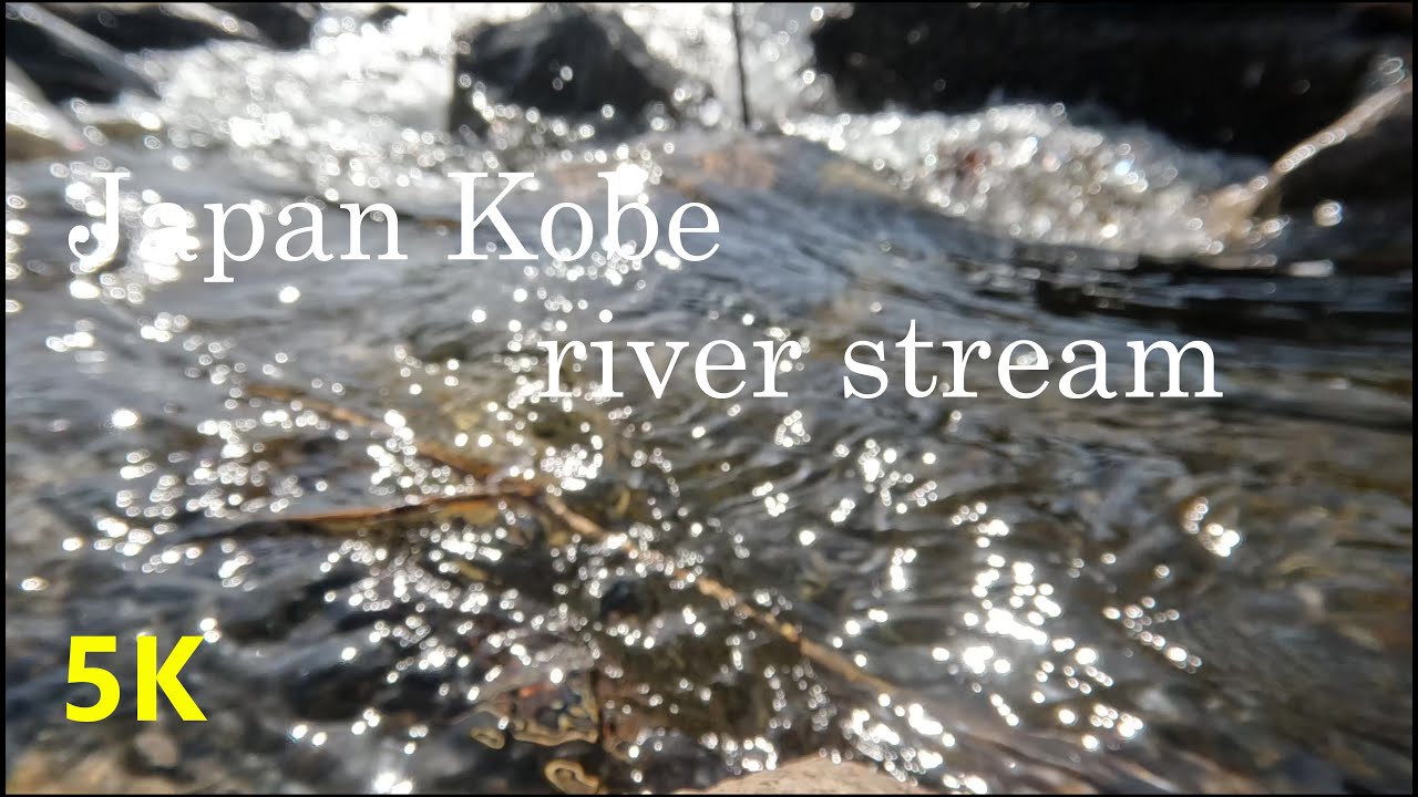 【5.3K】relax music of a stream～川のせせらぎ水の音・定点観測・水景・睡眠導入～Japan Hyogo Kobe ...