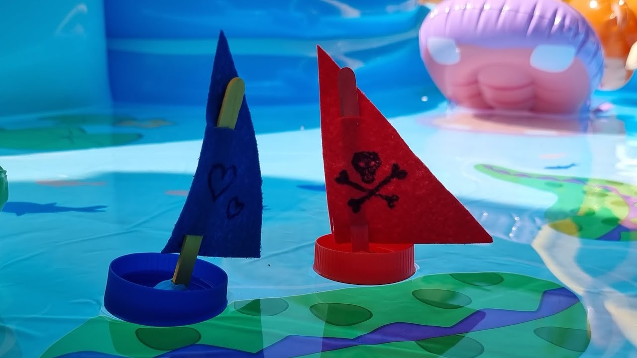 Barquitos con material reciclado - YouTube