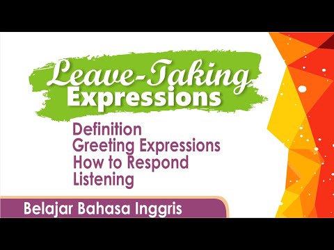 Video Pembelajaran B. Inggris : Leave-Taking Expression, How to Respond ...