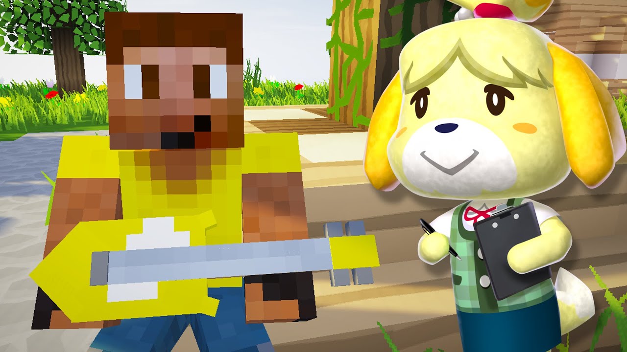 Minecraft: OLIVER VISITS THE ANIMAL CROSSING ISLAND! - YouTube