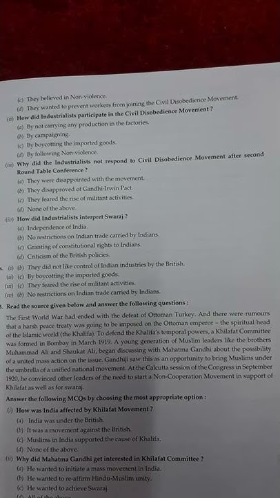 source based questions chapter 1 history term 2 class 10 | U like ...