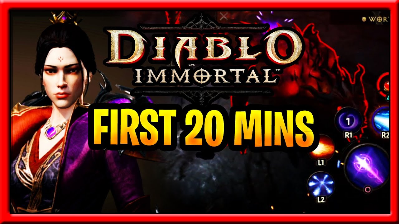 Diablo Immortal First 20 Minutes of Gameplay Diablo Mobile 2022 Wizard ...