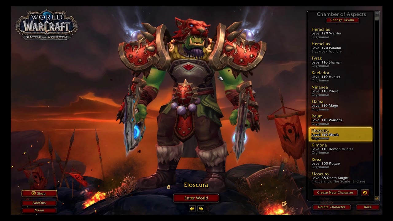 World Of Warcraft Characters 8.1.5 Battle For Azeroth. - YouTube