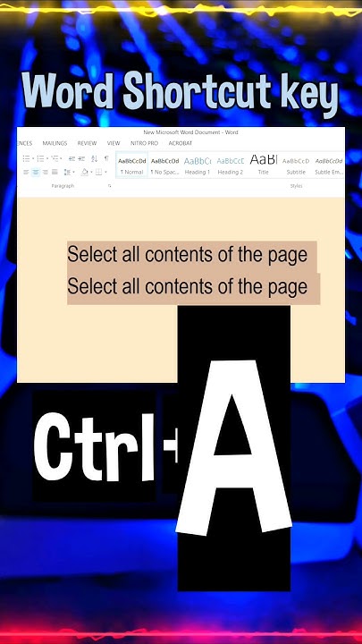 Keyboard Shortcuts for Ms Offices Word: Speed Up Your Workflow #shorts @KLM-Computer - YouTube