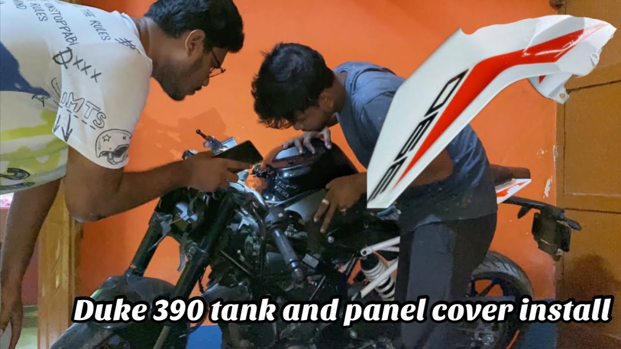 Tank and panel cover Install on my DUKE 390… - YouTube