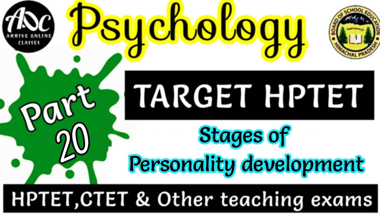 Part 20 || Stages of Personality development || Psychology important ...