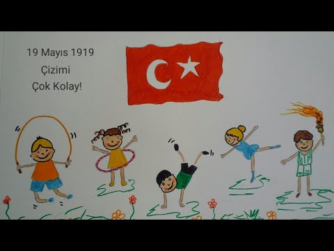 19 Mayıs Resmi Çizimi|19 Mayıs Resmi Nasıl Çizilir-1