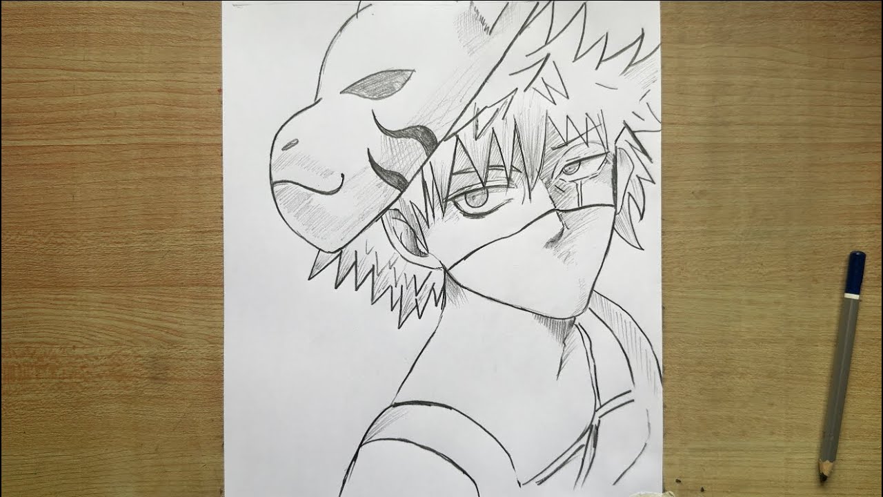 How to draw Katsuki Bakugo step by step | My Hero Academia Anime - YouTube