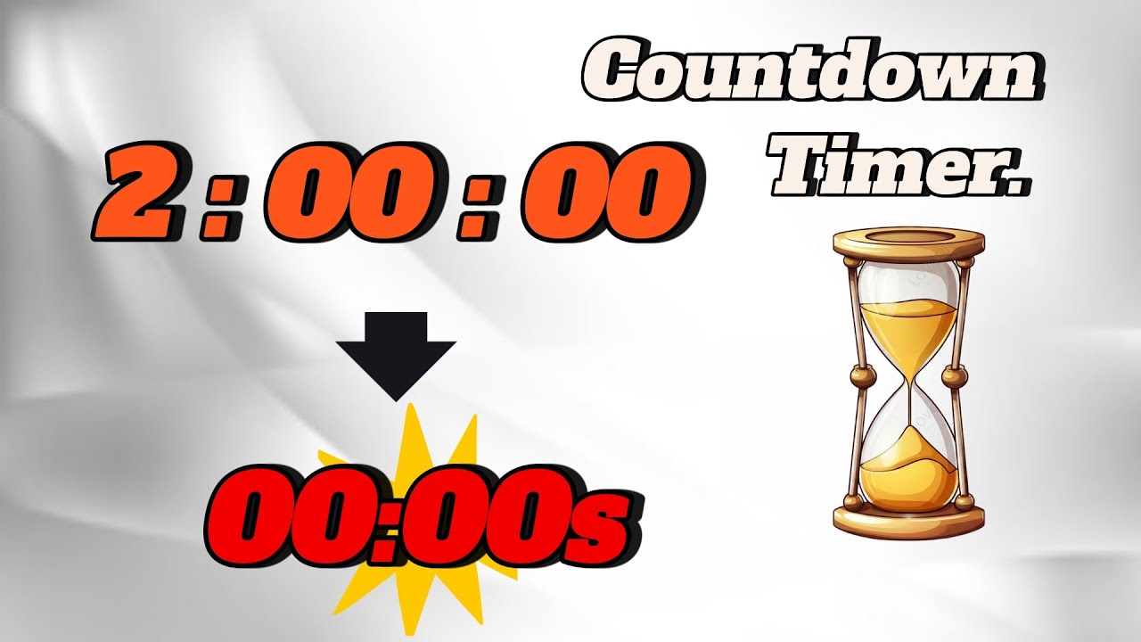 2 Hour Countdown - Perfect for Study & Workouts - Bell Alerts - YouTube