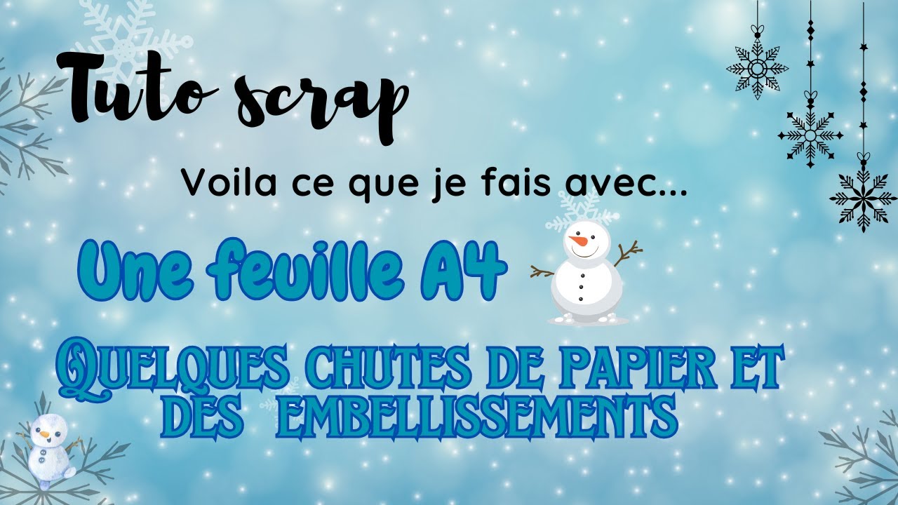 🌺 Tuto scrap - Voilà ce que je fait avec une feuille de papier A4 et ...