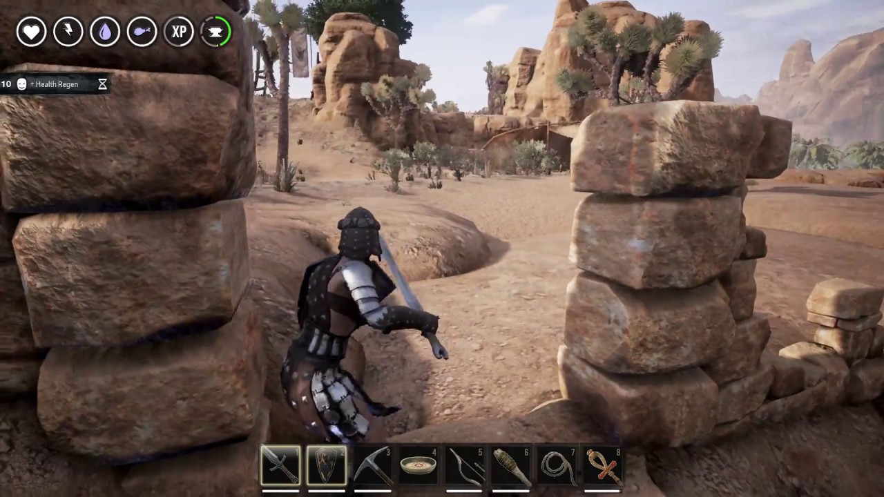 Conan Exiles | Cook II thrall location and quick base tour - YouTube