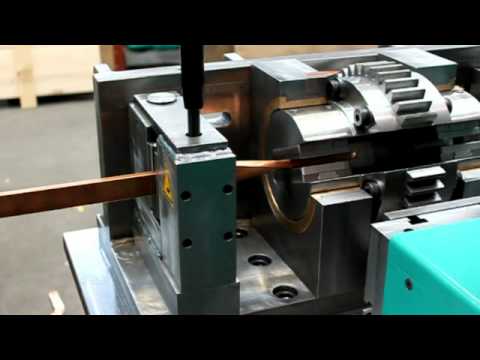 Twist bending of copper bar on a Stierli Bender - YouTube