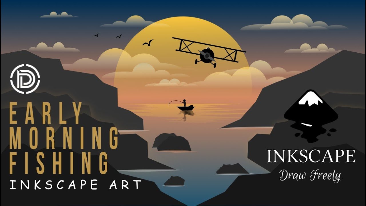 Eary morning fishing in INKSCAPE - YouTube