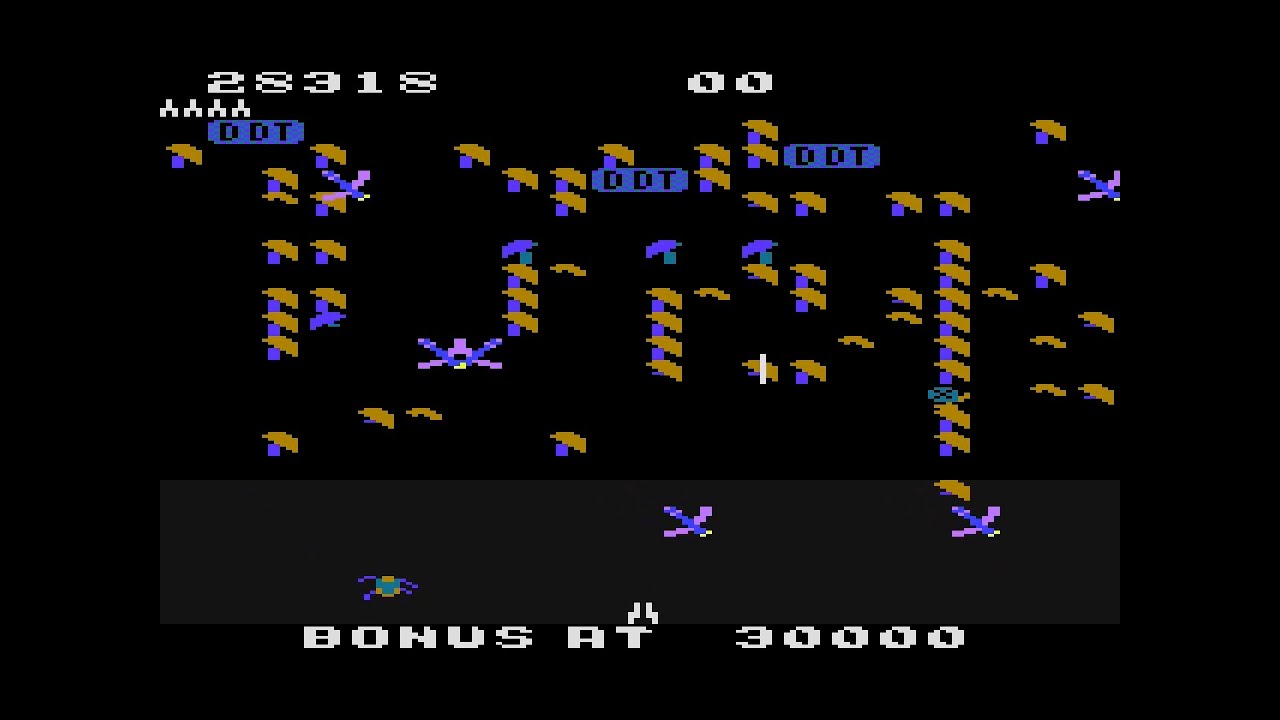 Millipede (1984, 2017; Atari, Atariage) Atari 5200 QuickPlay - YouTube