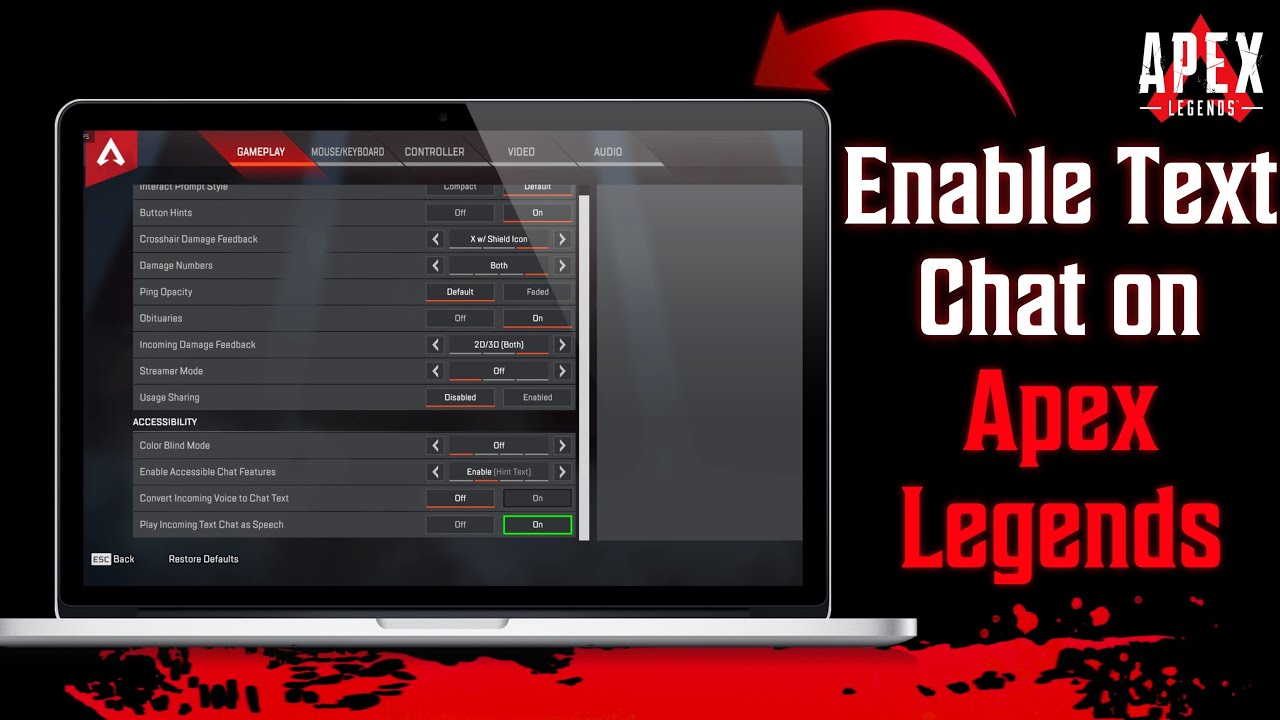 How To Enable Text Chat On Apex Legends (2024) - YouTube