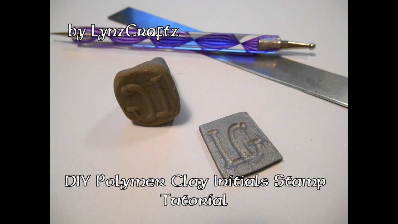 DIY Polymer Clay Initials Stamp tutorial - YouTube