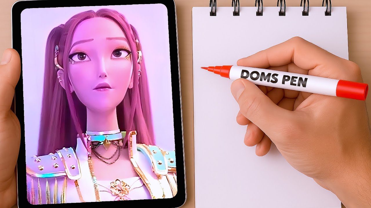 MIRA'S EPIC GLOW UP! Drawing K-Pop Demon Hunter Fanart Transformation 🤯 ...