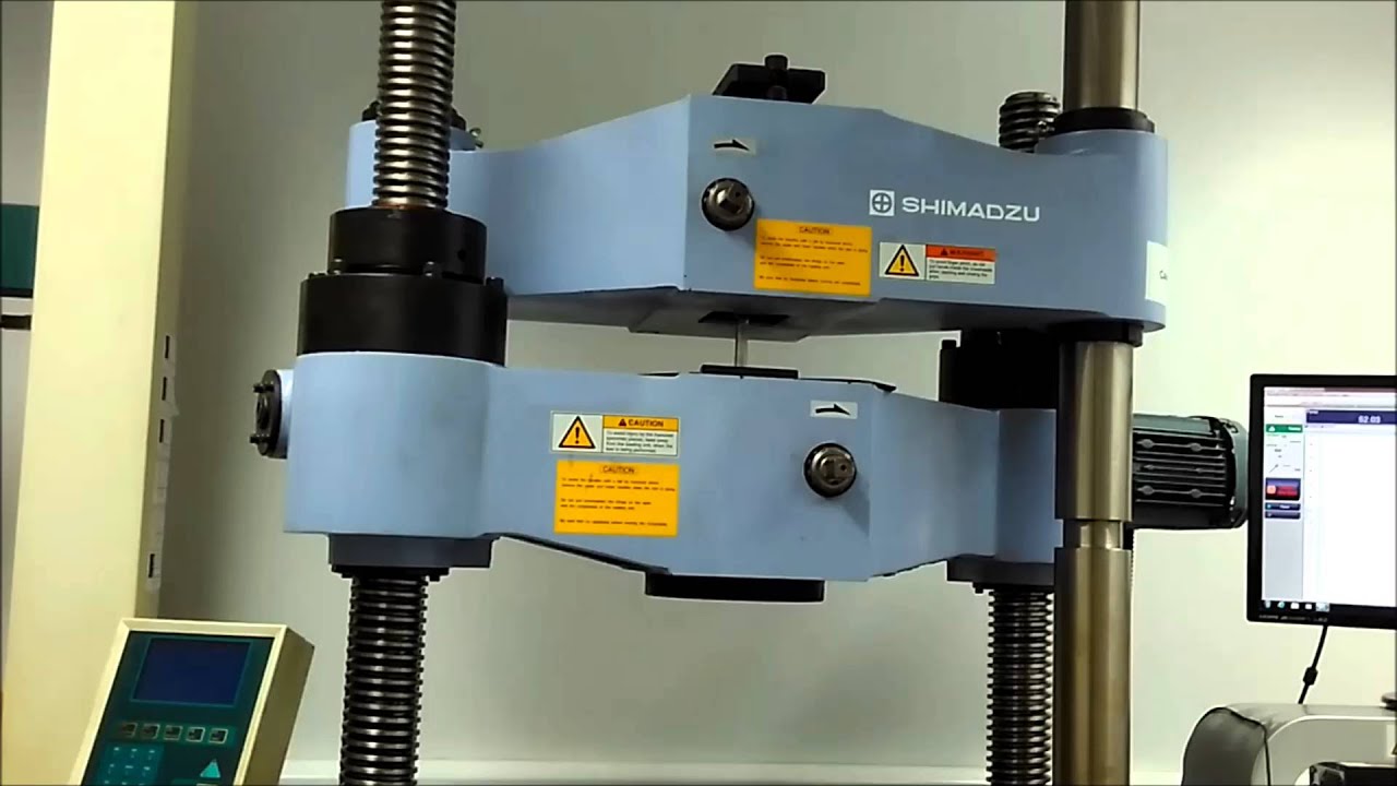 Our new tensile machine - YouTube