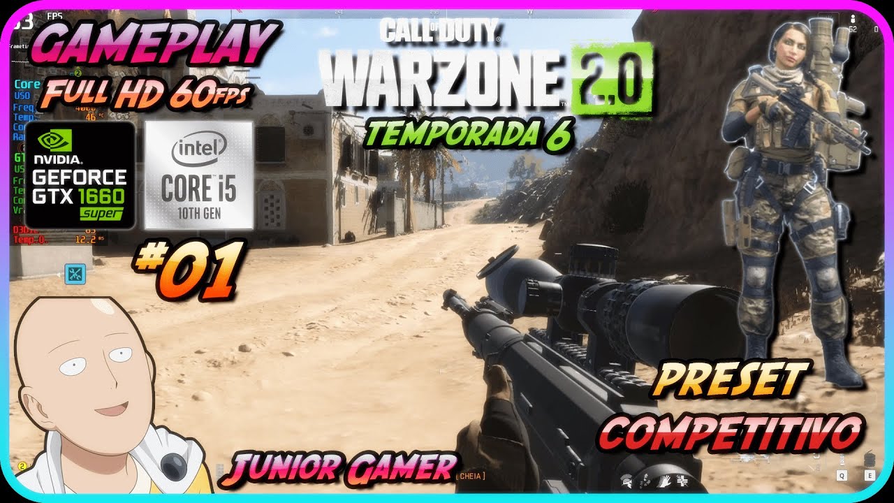 WarZone 2.0 T6 #01 - GTX 1660 Super & I5 10400 - PRESET COMPETITIVO ...