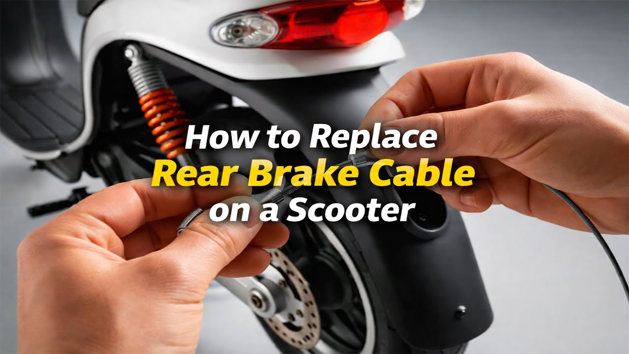 How to Replace Rear Brake Cable on a Scooter | Step-by-Step Guide ...