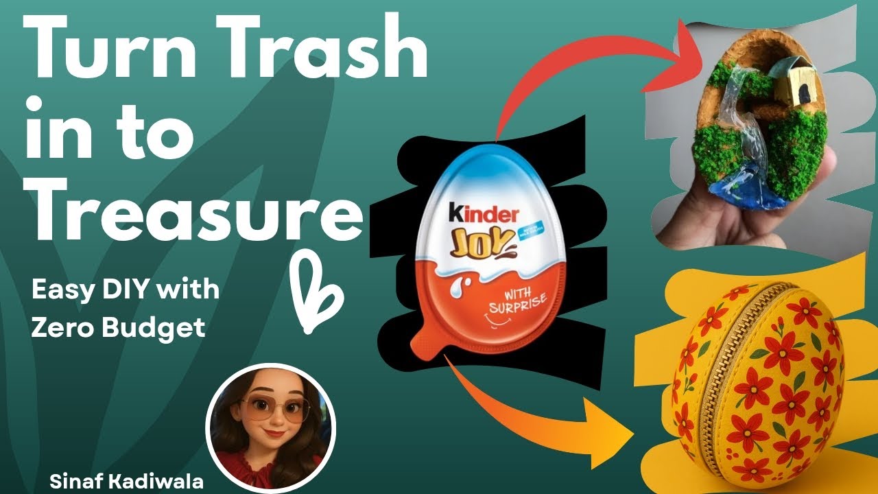 2 Amazing DIYs Using Kinder Joy Eggs! | Mini Waterfall 💧 + Cute Zipper ...