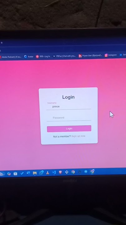 creating a login page with functionality functionality of creating user id and password - YouTube