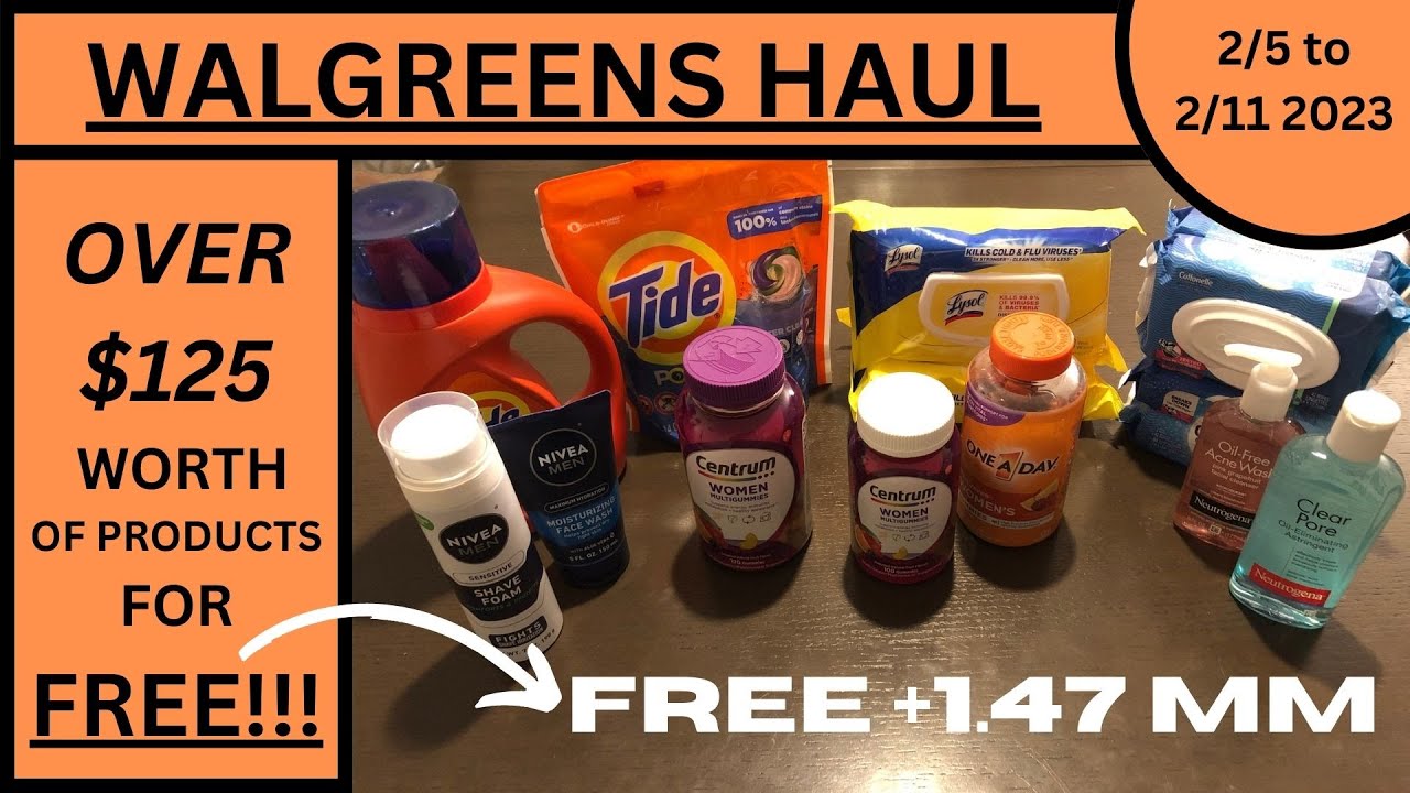 Walgreens Haul 2/5/23 to 2/11/23 - $125 Worth of Product Free + $1.47MM ...