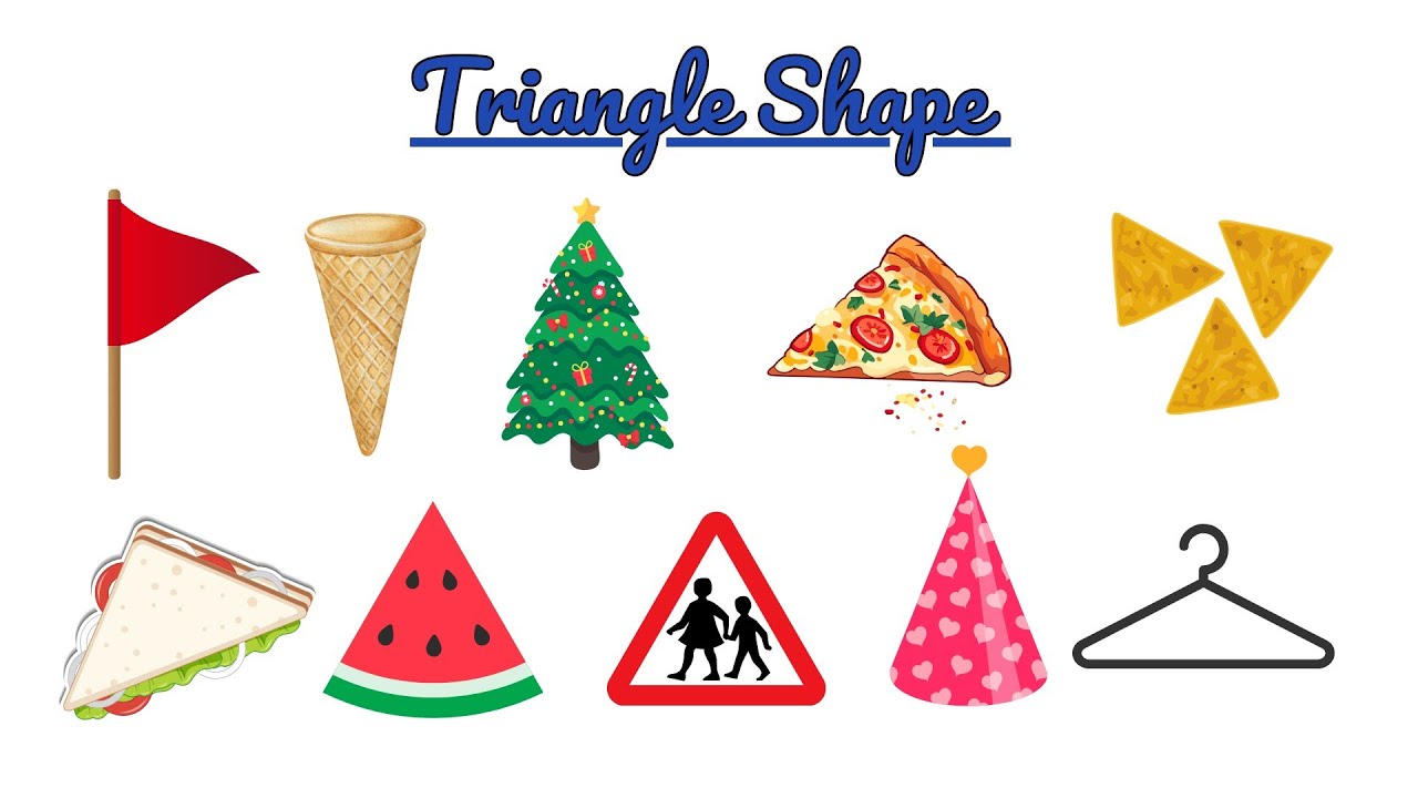 Learn About Triangle Shape | Things / Objects In Triangle Shape | - YouTube