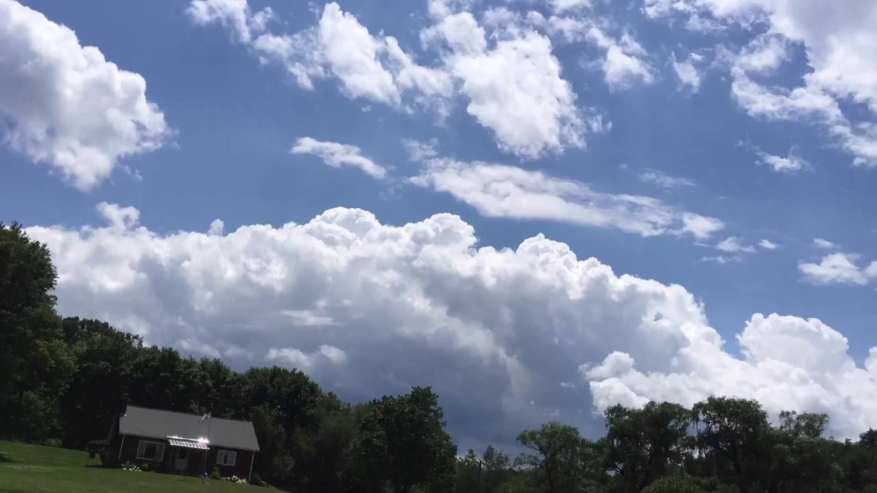Cumulus and Pileus Cloud Time Lapse - YouTube