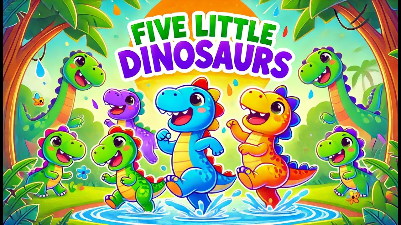 Five Little Dinosaurs Song 🦖 | Fun Dinosaur Rhymes for Kids - YouTube