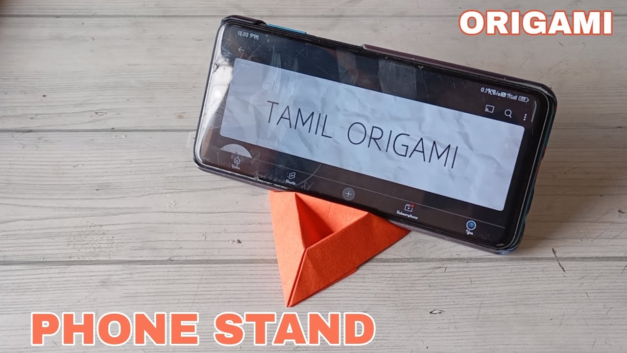 DIY PAPER PHONE STAND ORIGAMI| EASY ORIGAMI FOLDING| TUTORIAL - YouTube