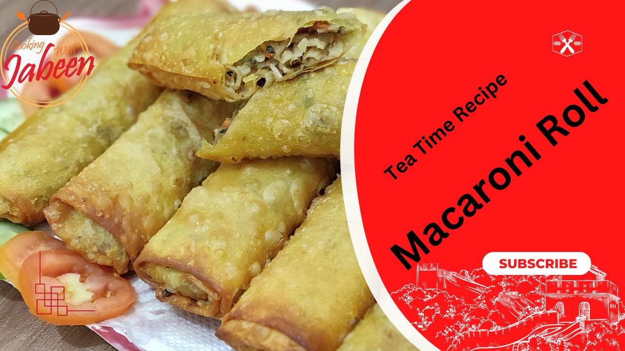 Macaroni Roll Recipe | Tea Time Recipe Macaroni Roll with Veg by ...