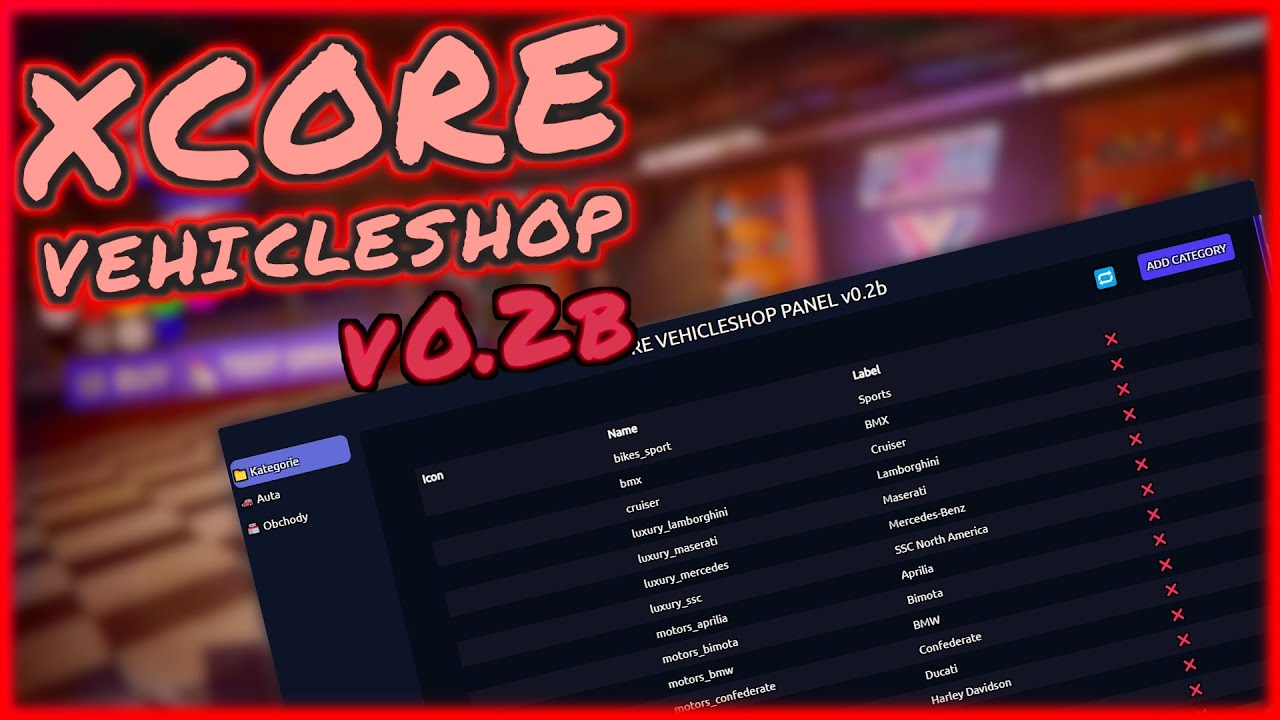 Fivem Script | Vehicle Shop v0.2b UPDATE [ESX] | XCORE - YouTube
