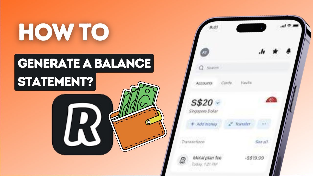 How to generate a balance statement on Revolut? - YouTube