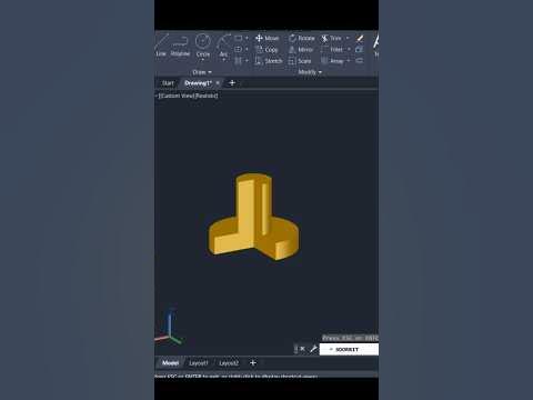 Revolve Command in AutoCAD 3D #autocadshorts - YouTube