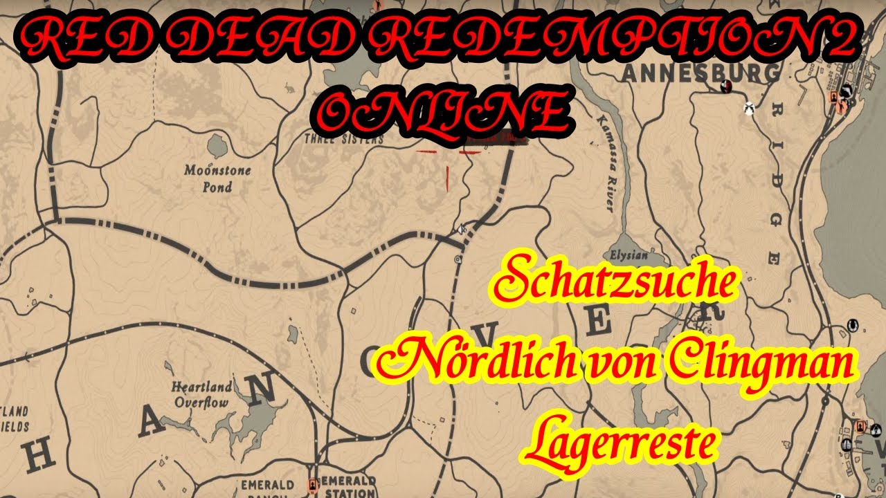 Red Dead Redemption 2 Online - Schatzsuche - Nördlich von Clingman ...