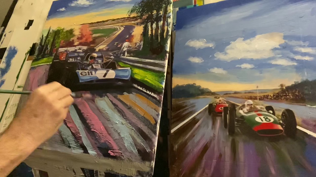 PAINTING f1 racing cars (anyone can paint series ) lesson 1 in easy ...