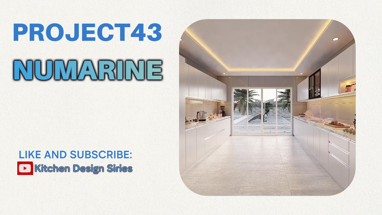 PROJECT43 - NUMARINE - ENSCAPE RENDER KITCHEN ANIMATION - SAUDI PURE WHITE ALUMINUM KITCHEN ...
