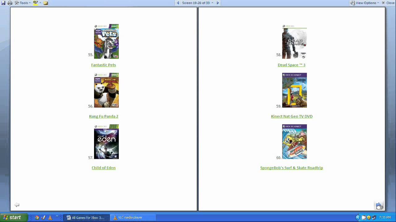 All the Games For Xbox 360 Kinect - YouTube