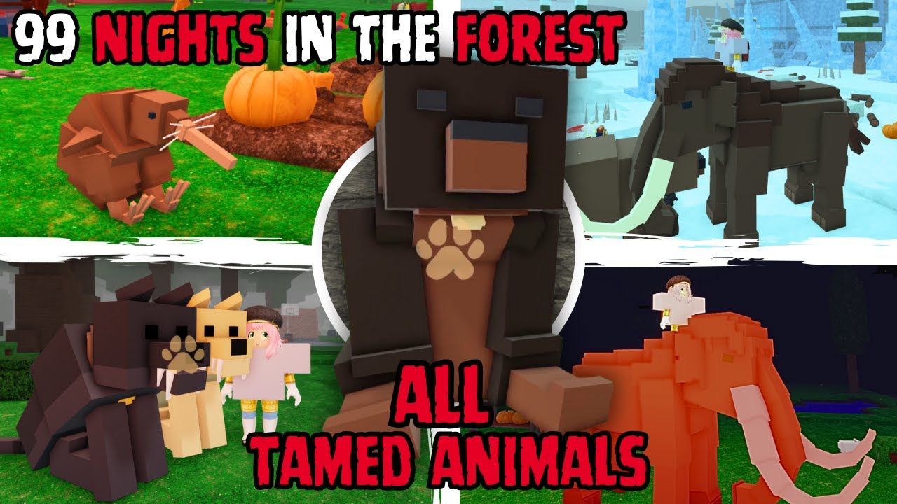 99 Nights in the Forest🐺- All Tamed Animals Showcase - Roblox - YouTube