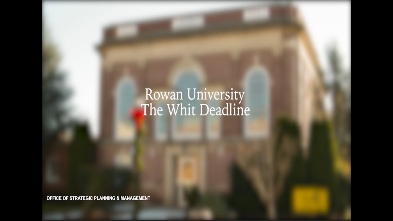 Rowan University The Whit Newspaper Deadline - YouTube