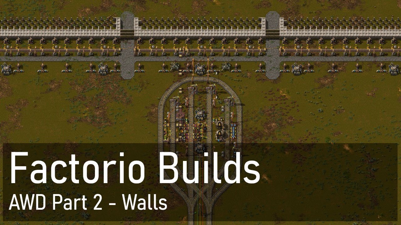 NAD4X4 Factorio Builds - AWD Defence Wall System Part 2 - Walls - YouTube