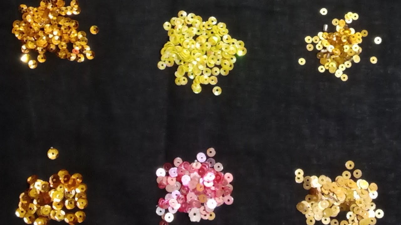 Basic hand embroidery with sequins. Enhance your fabric with simple and ...