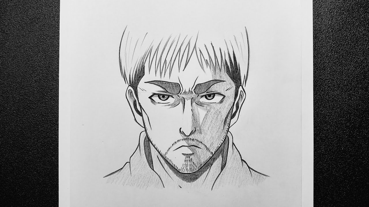 Easy to sketch anime | Drawing Erwin Smith step by step | ATTACK ON ...