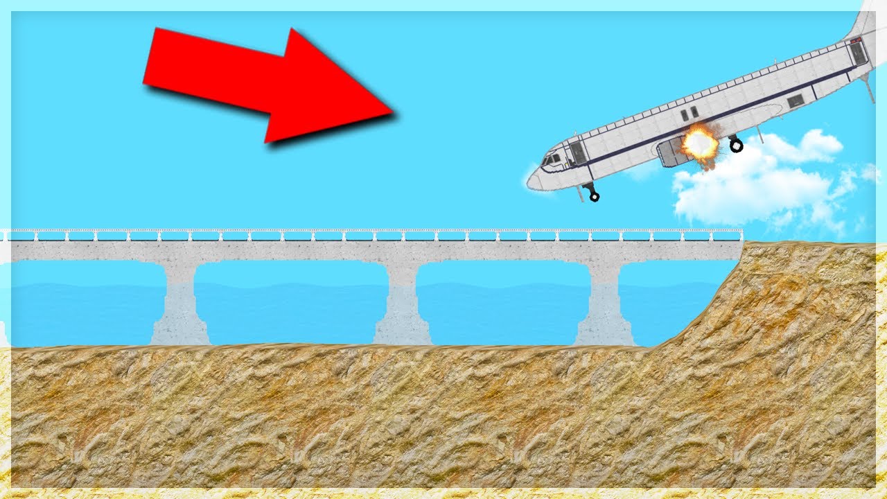 САМОЛЁТ УПАЛ НА МОСТ! ЧТО СЛУЧИТСЯ? FLOATING SANDBOX - YouTube
