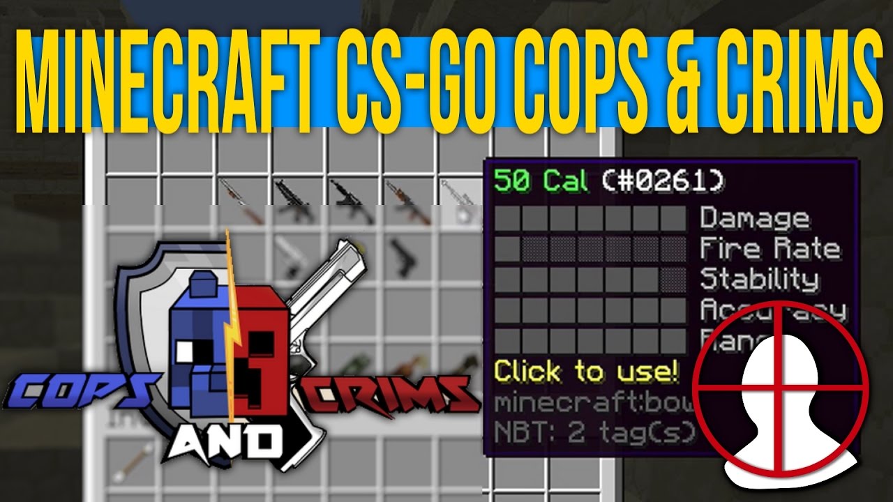 Minecraft Cops & Crims CS-GO Minigame! "50 Cal Headshots!" - YouTube